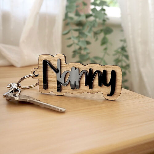 Personalized 3D Printed Keychain Customized Name Simple Gift For Family ...
