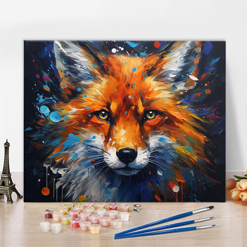Clever Fox Paint By Numbers Kits Unique Gift for Friend - Drawmade.com