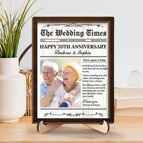 Personalized Photo Frame The Wedding Times Poster Style Design Unique ...