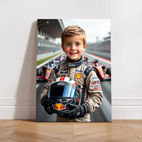 Personalized Racing Driver Portraits with Custom Face Swap Cool Present ...