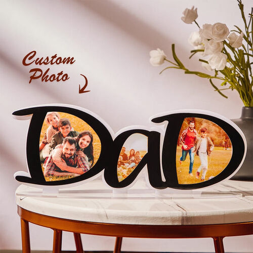 Personalized Acrylic Plaque Custom Dad Shape Family Photos Design ...