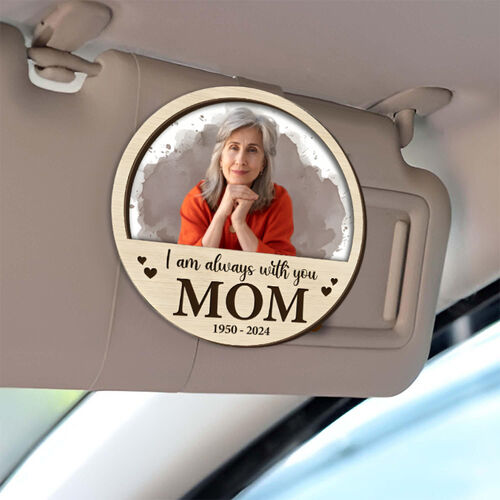 Personalized Round Car Visor Clip Memorial Picture Frame Sympathy Gift ...
