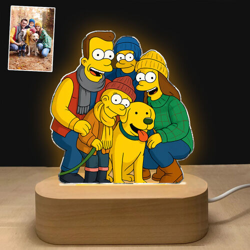 Personalized Simpsons Style Photo Acrylic Plaque Light Home Decor ...