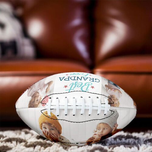 Customizable Football with Name and Photos as a Gift for Grandpa ...