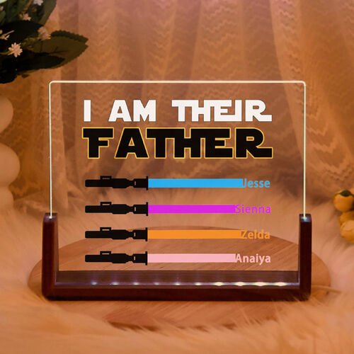 Personalized Name Acrylic Led Light with Lightsabers Pattern Wonderful ...