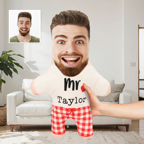 Custom Face Pillow Add Men's Names Photo Cushion Valentine's Day Gift ...