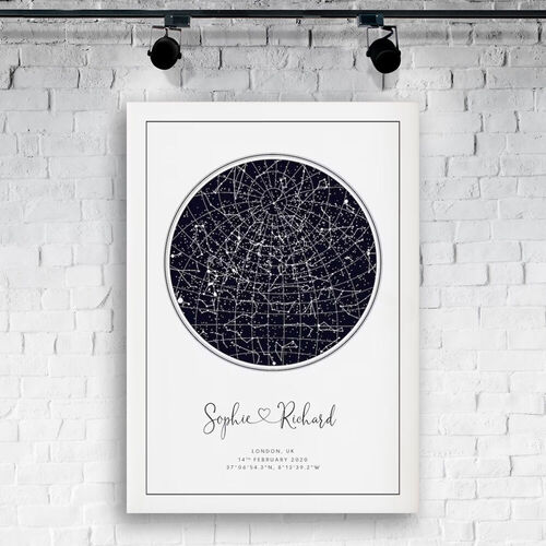 Personalized Star Map Canvas Wall Art Wonderful Gift for Best Friend ...