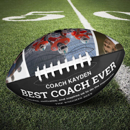 Personalized Football Customization Team Best Coach Add Stitching Photo ...