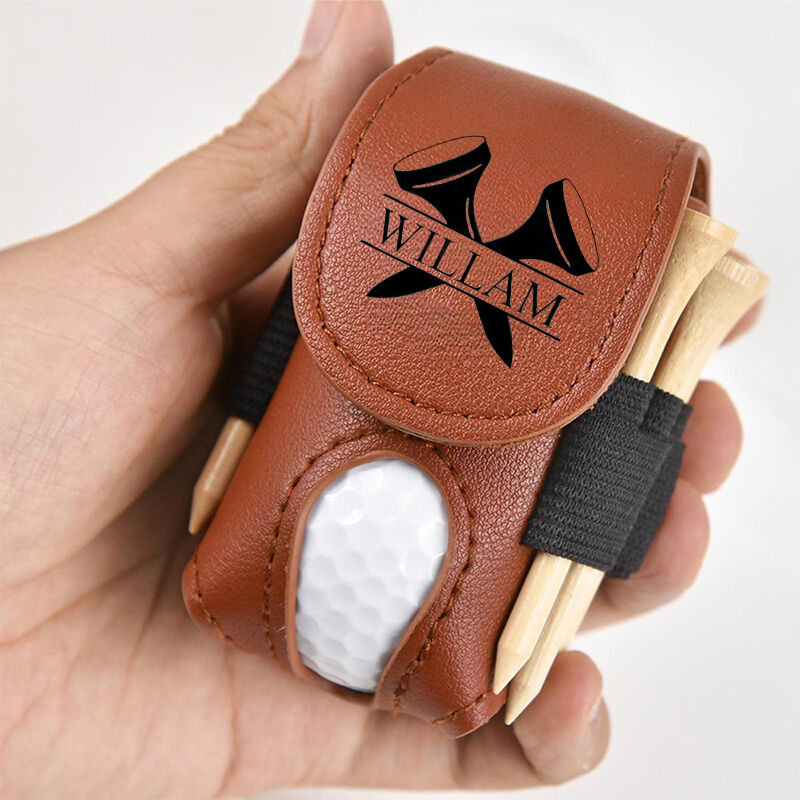 Custom Golf Ball Bag with Ball Holder Pattern Portable Leather Golf Bag ...