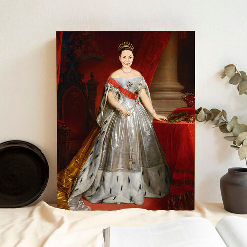 Personalized Head Photo Royal Portrait Frame The Queen - Drawelry.com