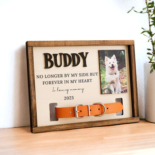 Personalized Pet Collar Frame Memorial Gift For Friends - Drawelry.com