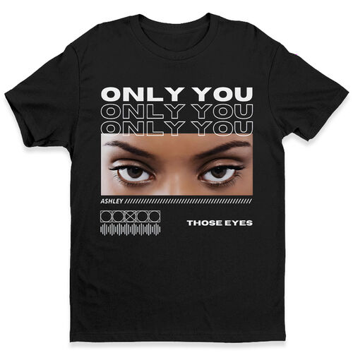 Personalized T-shirt Custom Eyes Photo and Message Fashion Poster Style ...