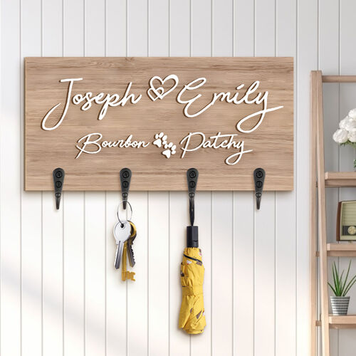 Personalized Key Hanger Custom Message Design Your Own Entryway ...