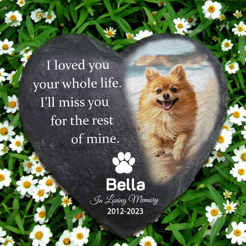 "Heartwarming Tribute" Personalized Memorial Stone Dog Grave Marker for ...