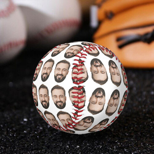 Customized Baseball Funny Mash Face Gift for Friends - Drawmade.com
