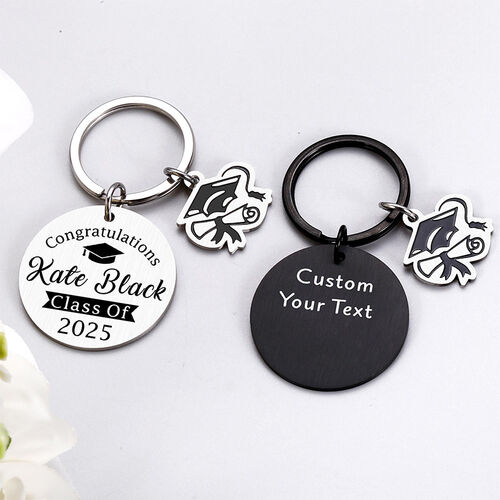 Personalized Metal Keychain Customized Name and Year Graduation Gift ...