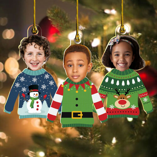 Personalized Christmas Ornaments Custom Photo Optional Clothing Style ...